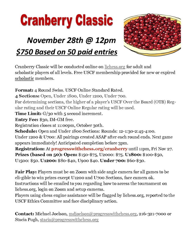 Cranberry Classic » Progress With Chess