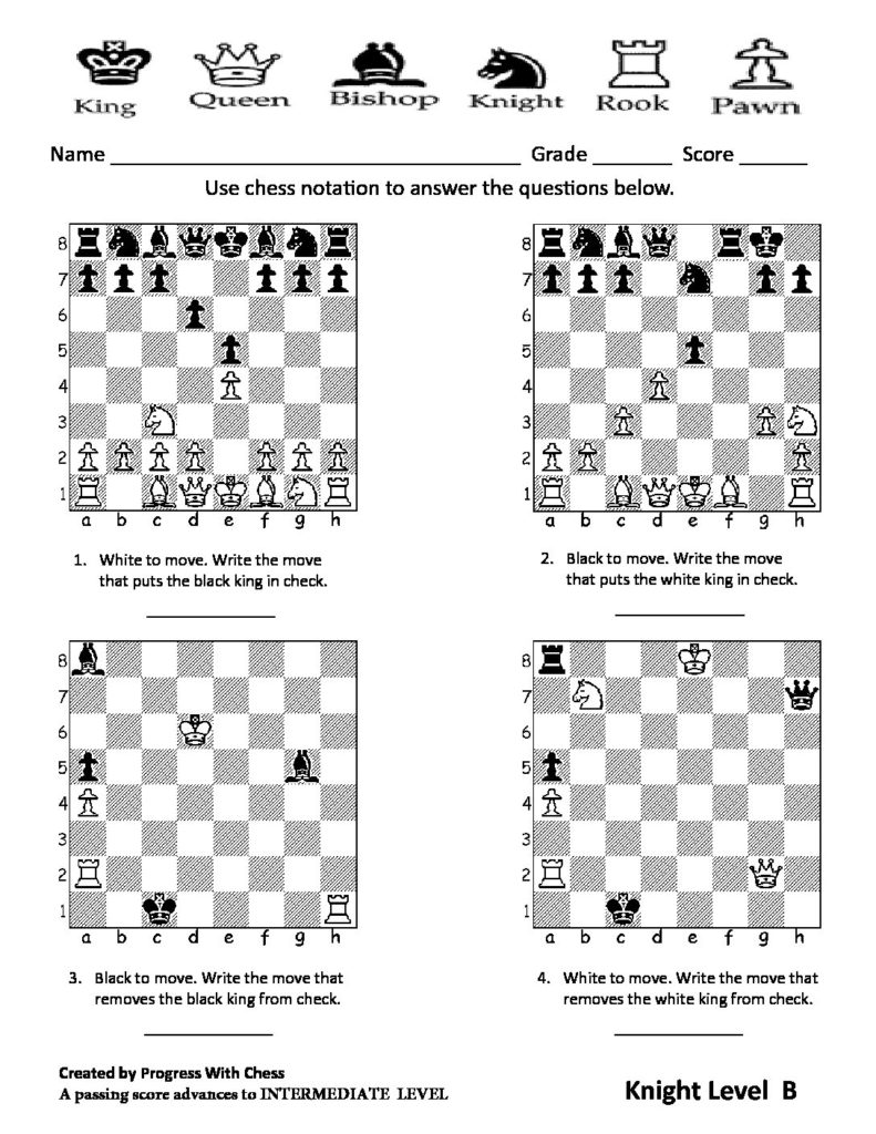 Knight Level B » Progress With Chess
