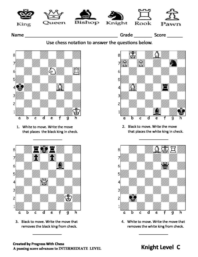 Knight Level C » Progress With Chess