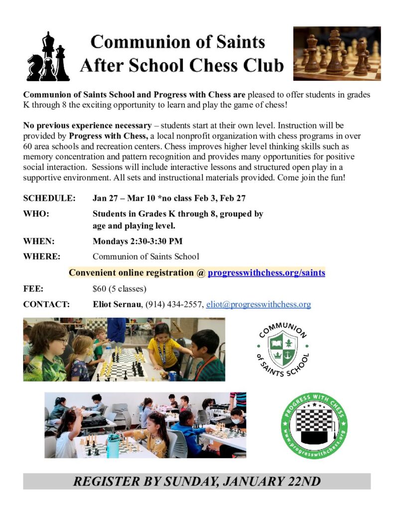 Communion Of Saints Winter 25-2 » Progress With Chess